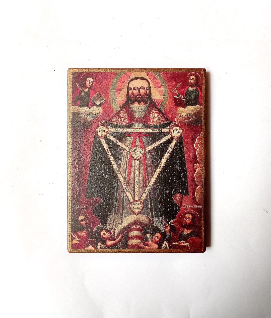 Christian Icon of the God is Triune, Father and the Son and the Holy ...