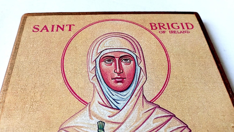 Christian Catholic Icon of the Saint Brigid of Ireland, Bridget of ...
