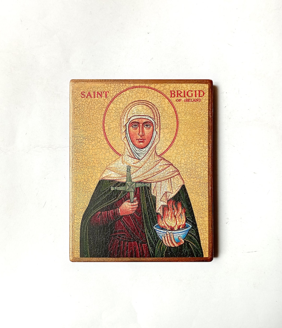 Christian Catholic Icon of the Saint Brigid of Ireland, Bridget of ...