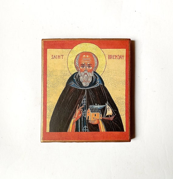 Christian Icon of the Saint Brendan the Navigator the - Etsy