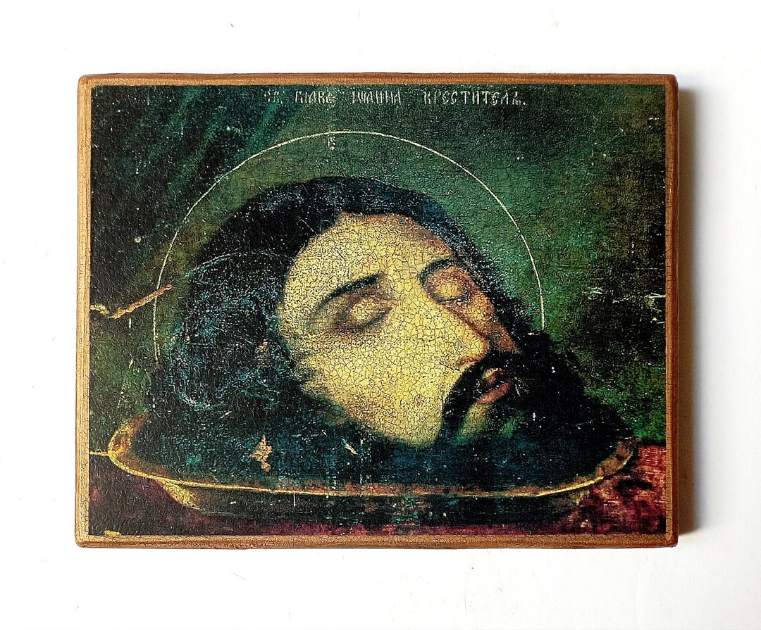 Christian Orthodox Icon Head of St. John the Baptist - Etsy