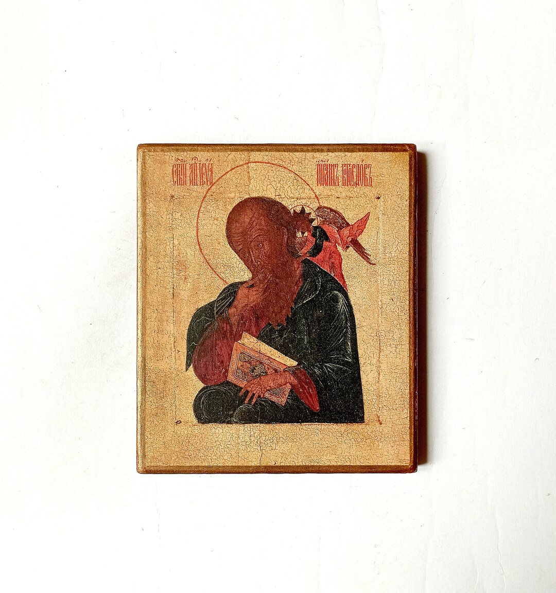 Christian Orthodox Icon of St. John the Evangelist, Handmade, Wooden ...
