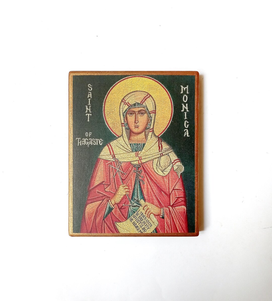 Christian Catholic Icon of the Saint Monica of Tagaste, Saint Monica of ...