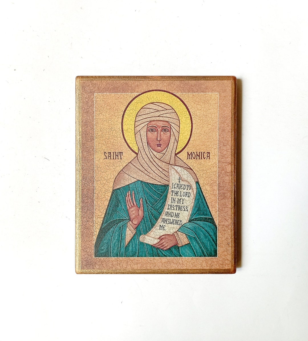 Christian Catholic Icon of the Saint Monica of Tagaste, Saint Monica of ...