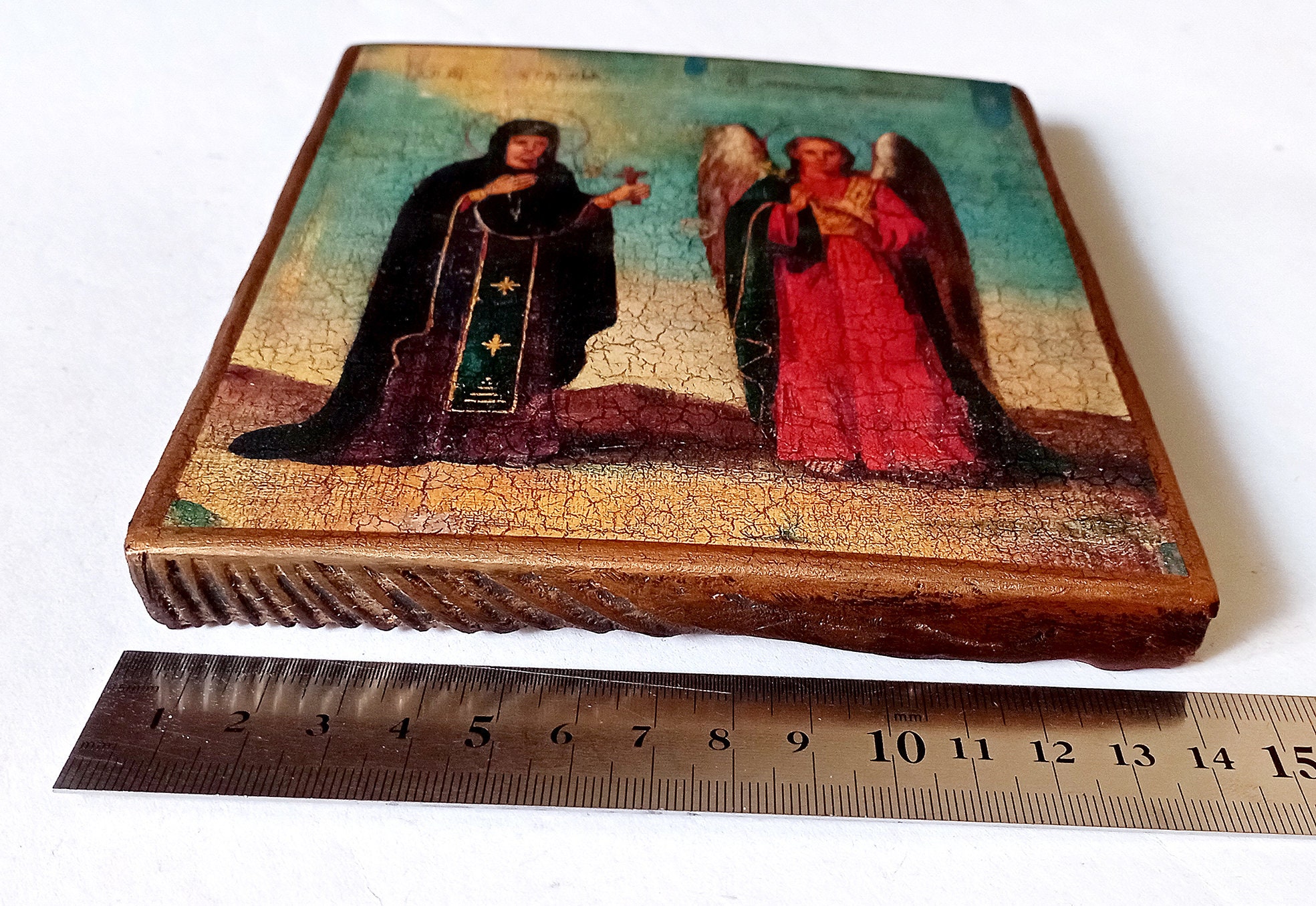 Christian Orthodox Icon Two Saints - the Archangel Michael and Saint ...