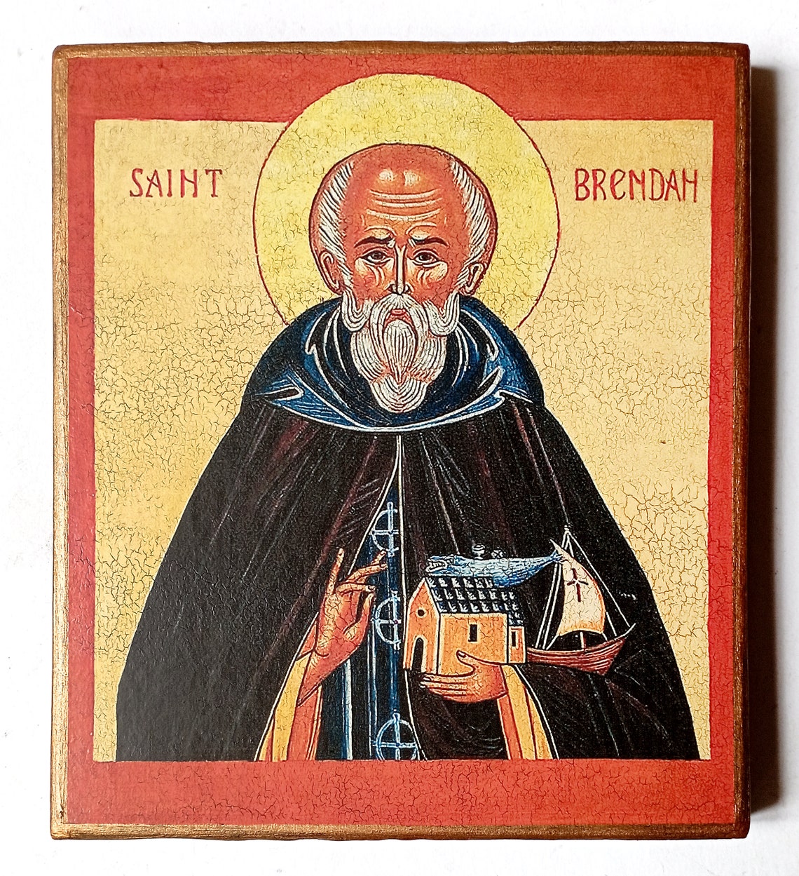 Christian Icon of the Saint Brendan the Navigator the - Etsy