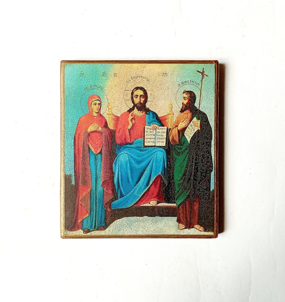 Christian Orthodox Icon of Deesis, Deisis, Икона Деисус, Handmade ...
