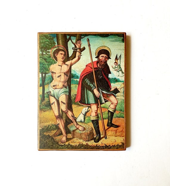 Christian Catholic Icon of the Saint Sebastian and Saint Roch - Etsy