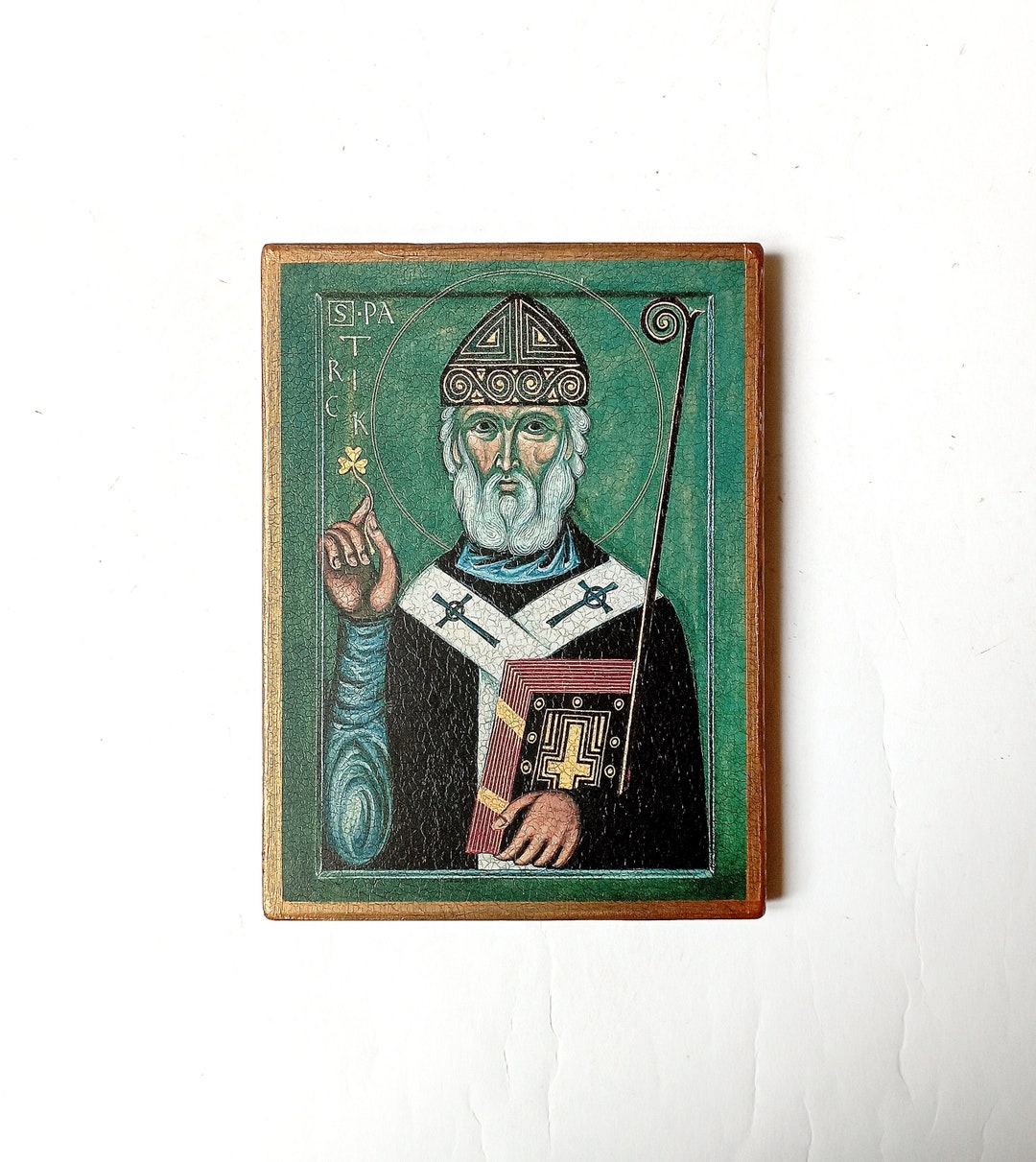 Christian Icon of the Saint Patrick of Ireland Handmade - Etsy