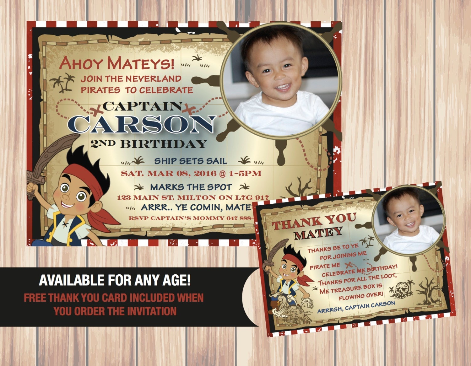 Jake And The Neverland Pirates Invitations Free Printable