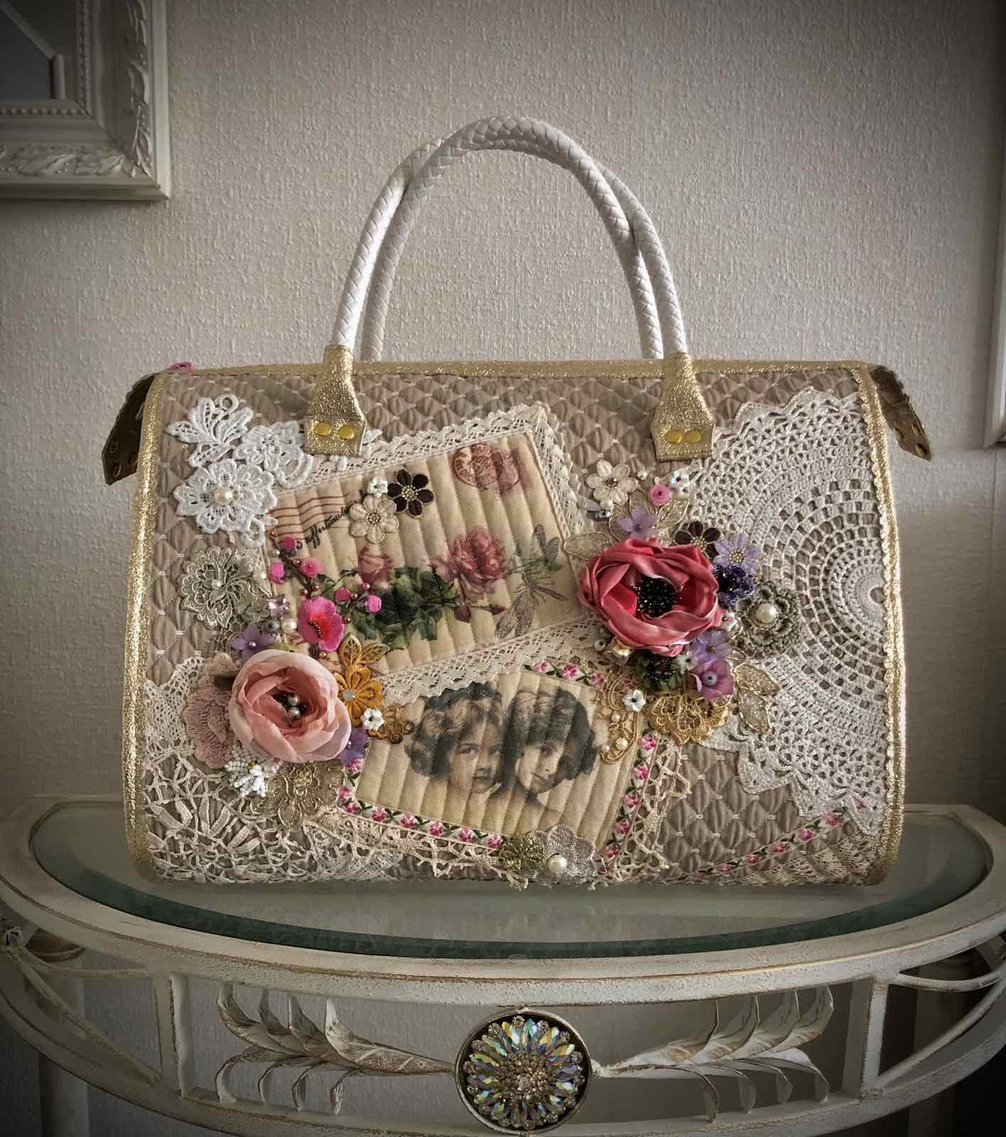 Sabby Chic Bag,victorian Cottage Bag,romantic French Bag,bohemean Style ...