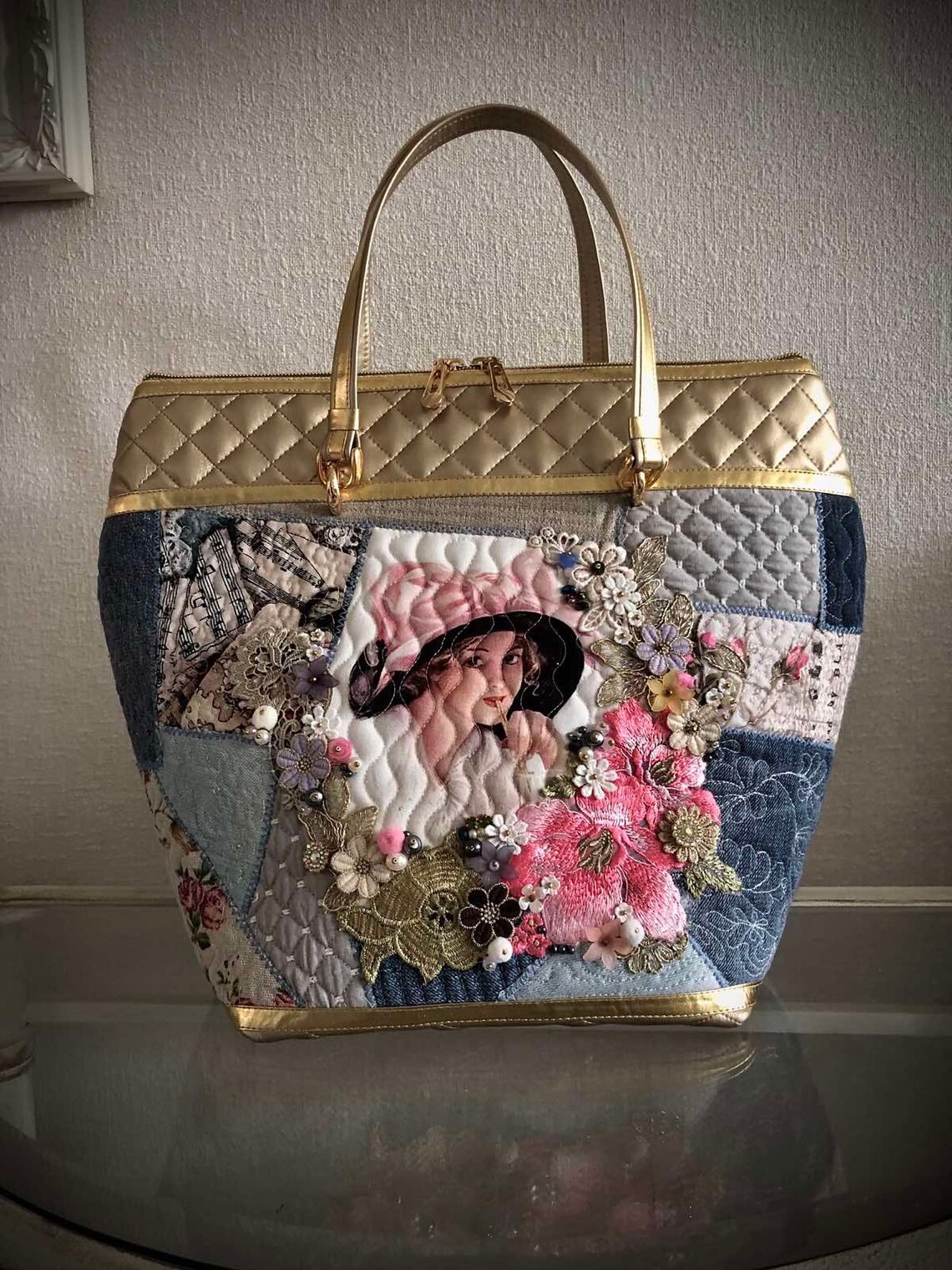 Sabby Chic Bag,victorian Cottage Bag,romantic French Bag,bohemean Style ...