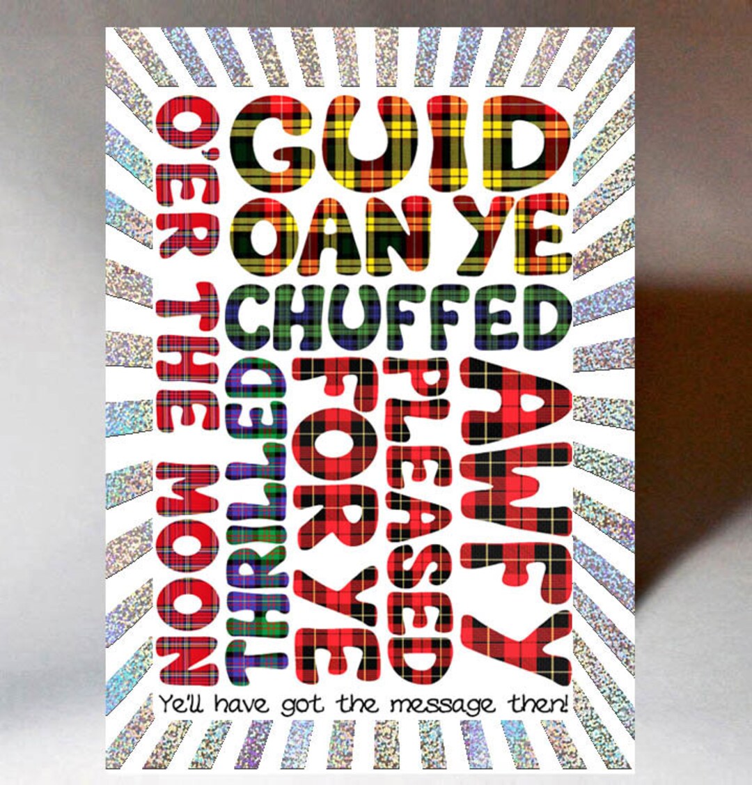 Congratulations Scottish Words Card WWCN11 - Etsy