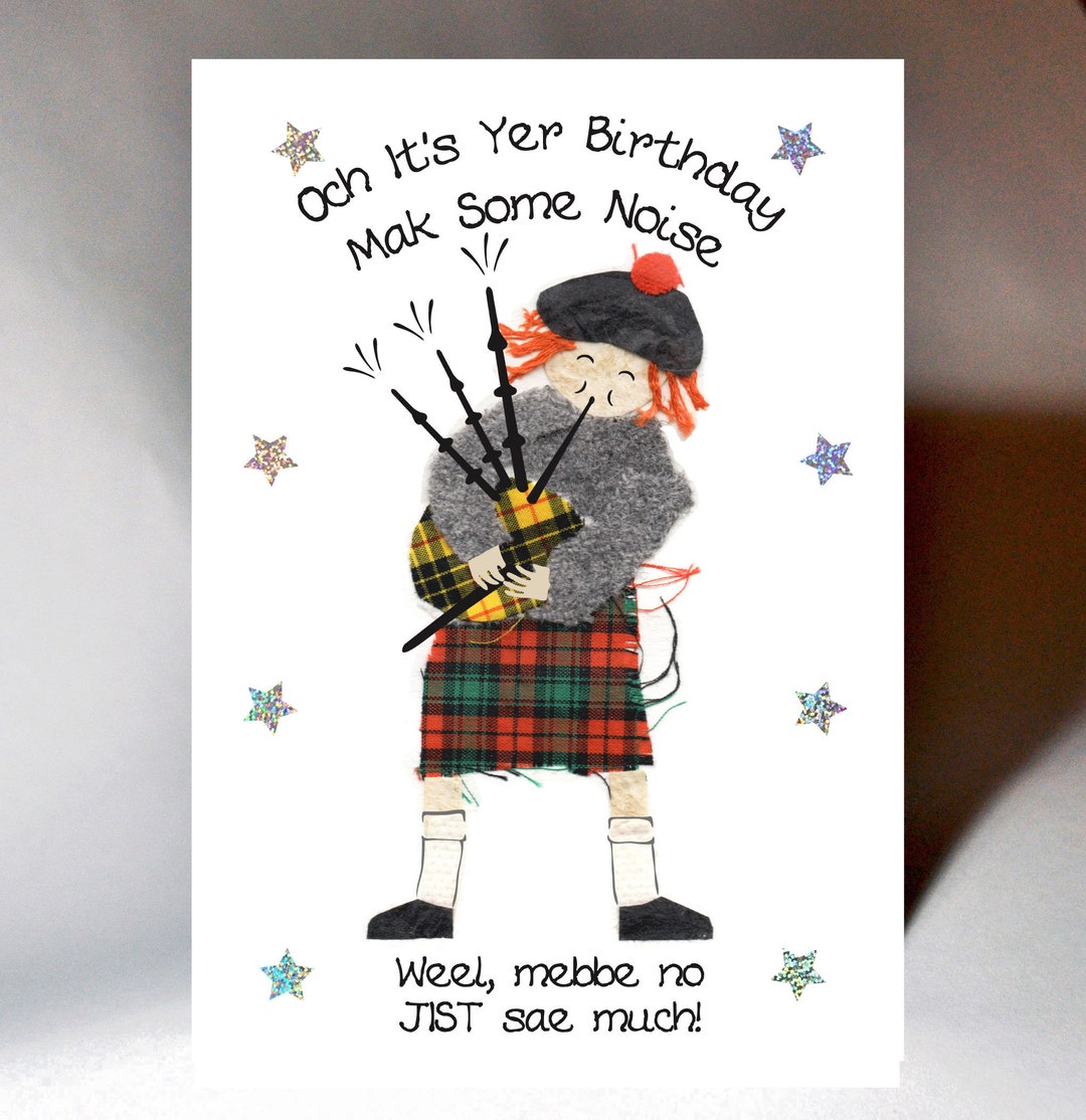 Scottish Birthday Card Piper WWBD63 - Etsy
