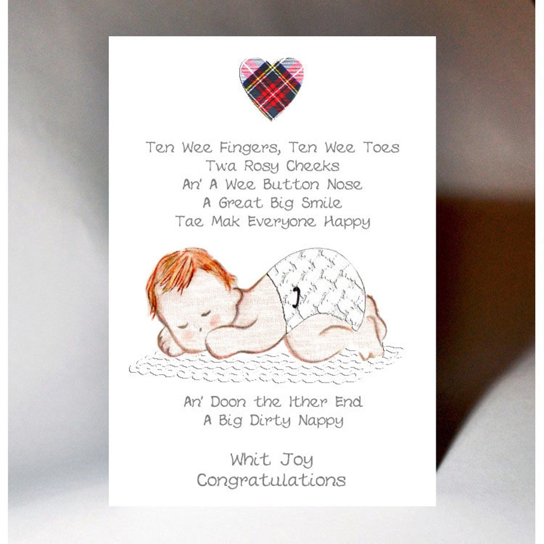 New Baby Nappy Card White/ Pink/ Blue WWBA13 - Etsy