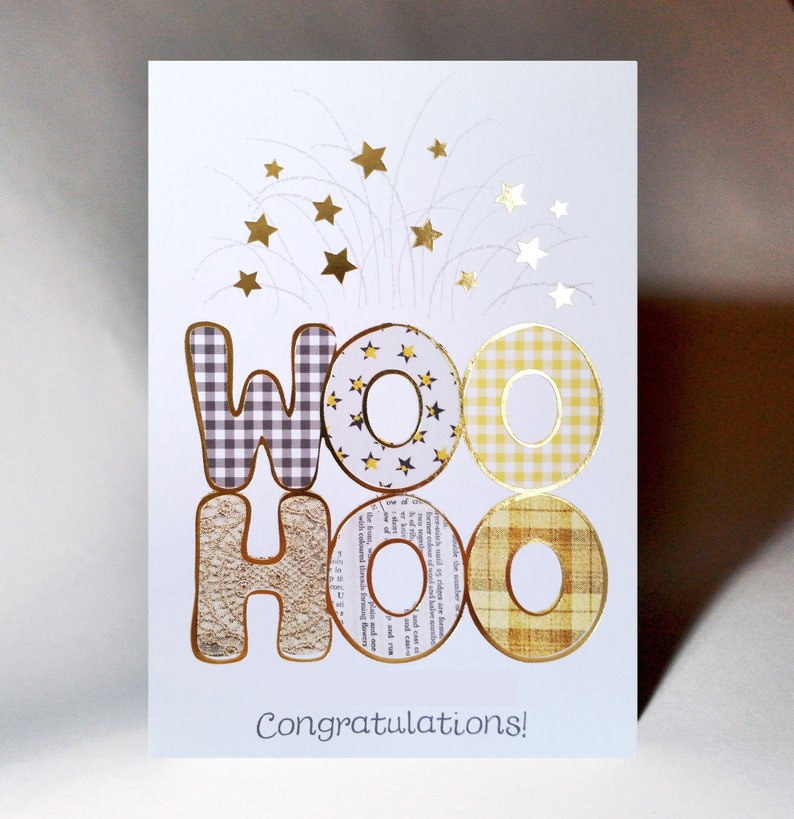 Congratulations Card Woohoo WWCN01 - Etsy