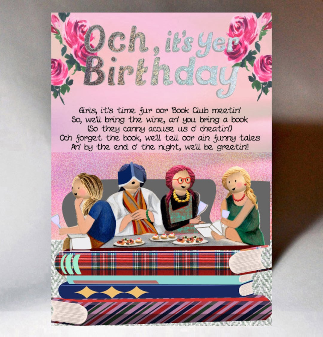 Birthday Book Club Card WWBD246 - Etsy