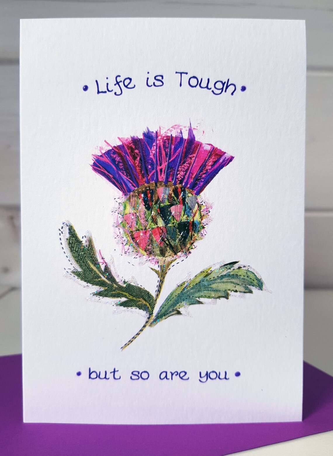 Thistle 'life is Tough' Card JB06 - Etsy