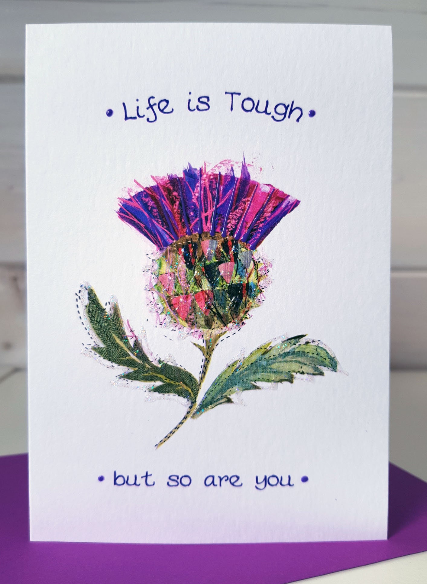 Thistle 'life is Tough' Card JB06 - Etsy