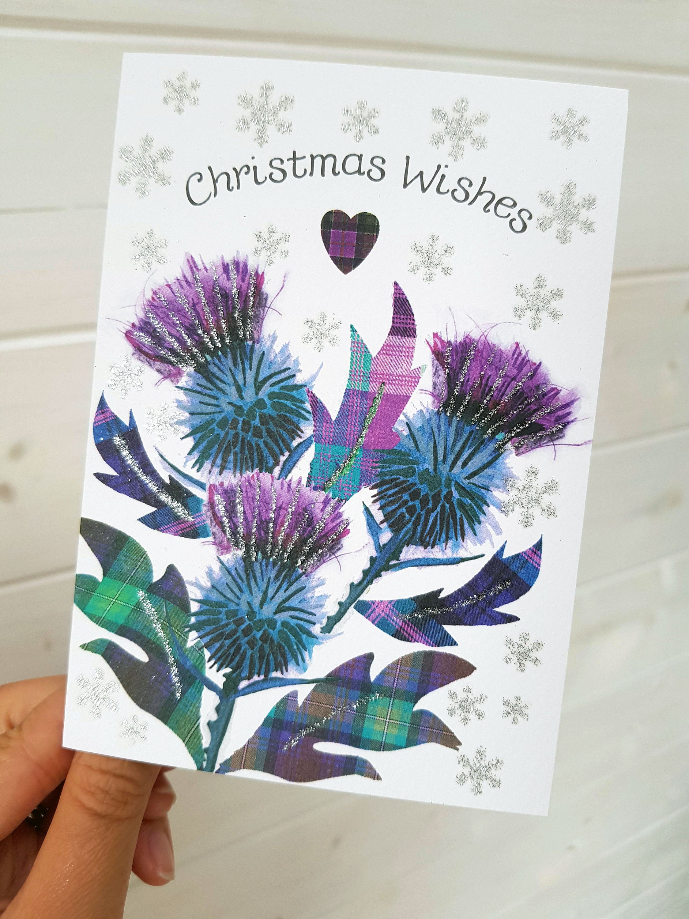 Christmas Wishes Thistle Card WWXM01 - Etsy UK