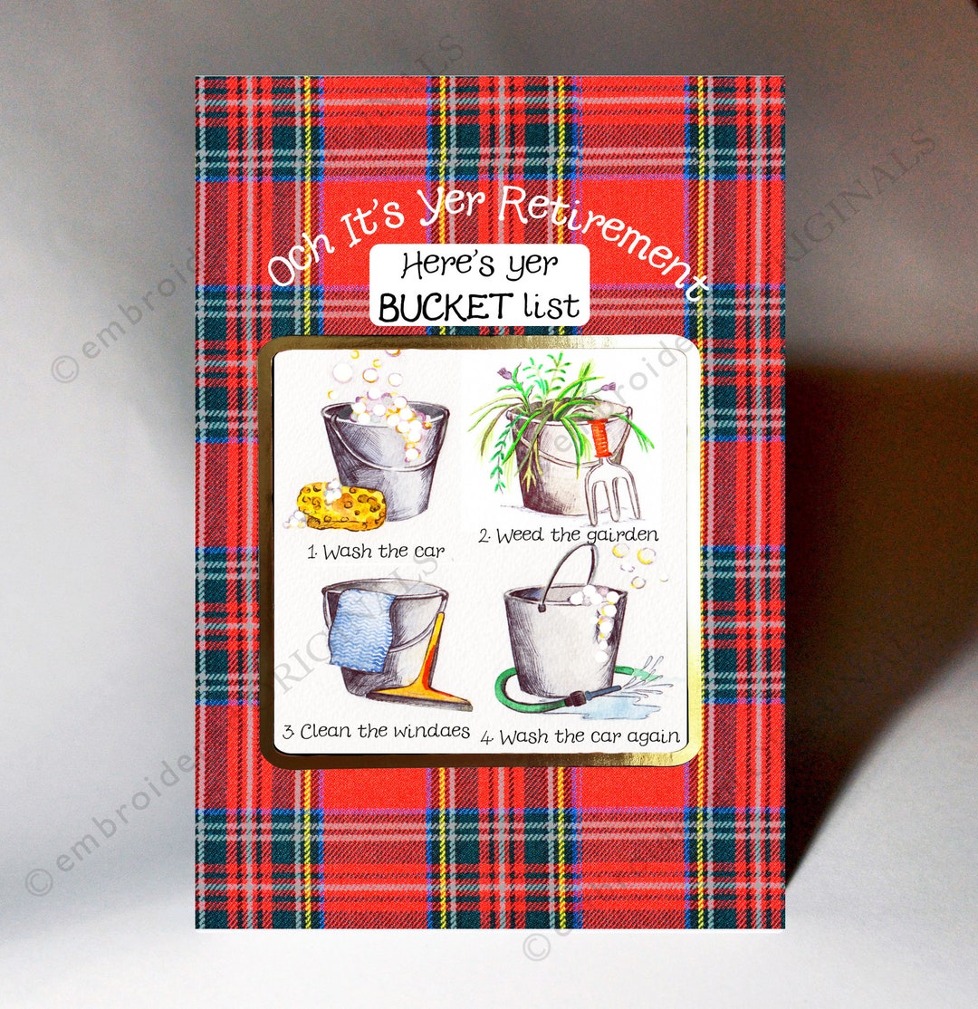 Scottish Retirement Bucket List Card WWRE08 - Etsy
