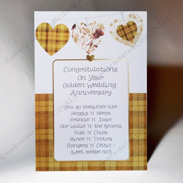 Golden Wedding Cards - Etsy UK