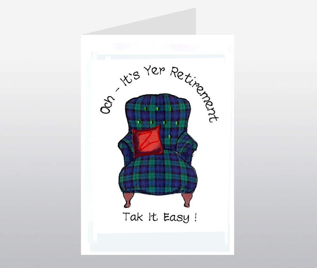 Scottish Retirement Card Armchair WWRE03 - Etsy UK