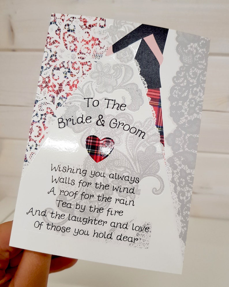 Wedding Bride and Groom Poem Card WWWE81 | Etsy