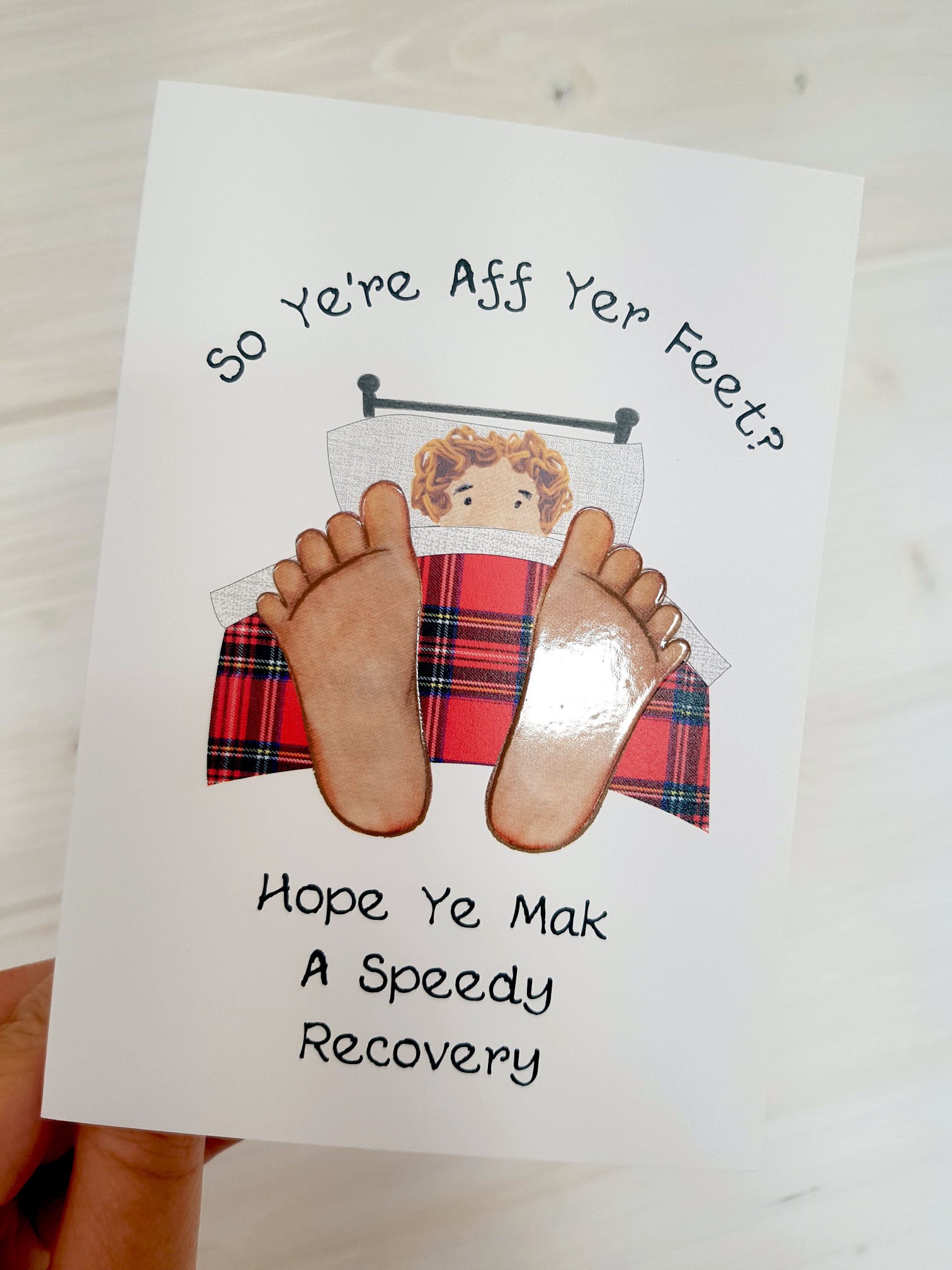 Get Well Soon Feet Card GW05 - Etsy UK