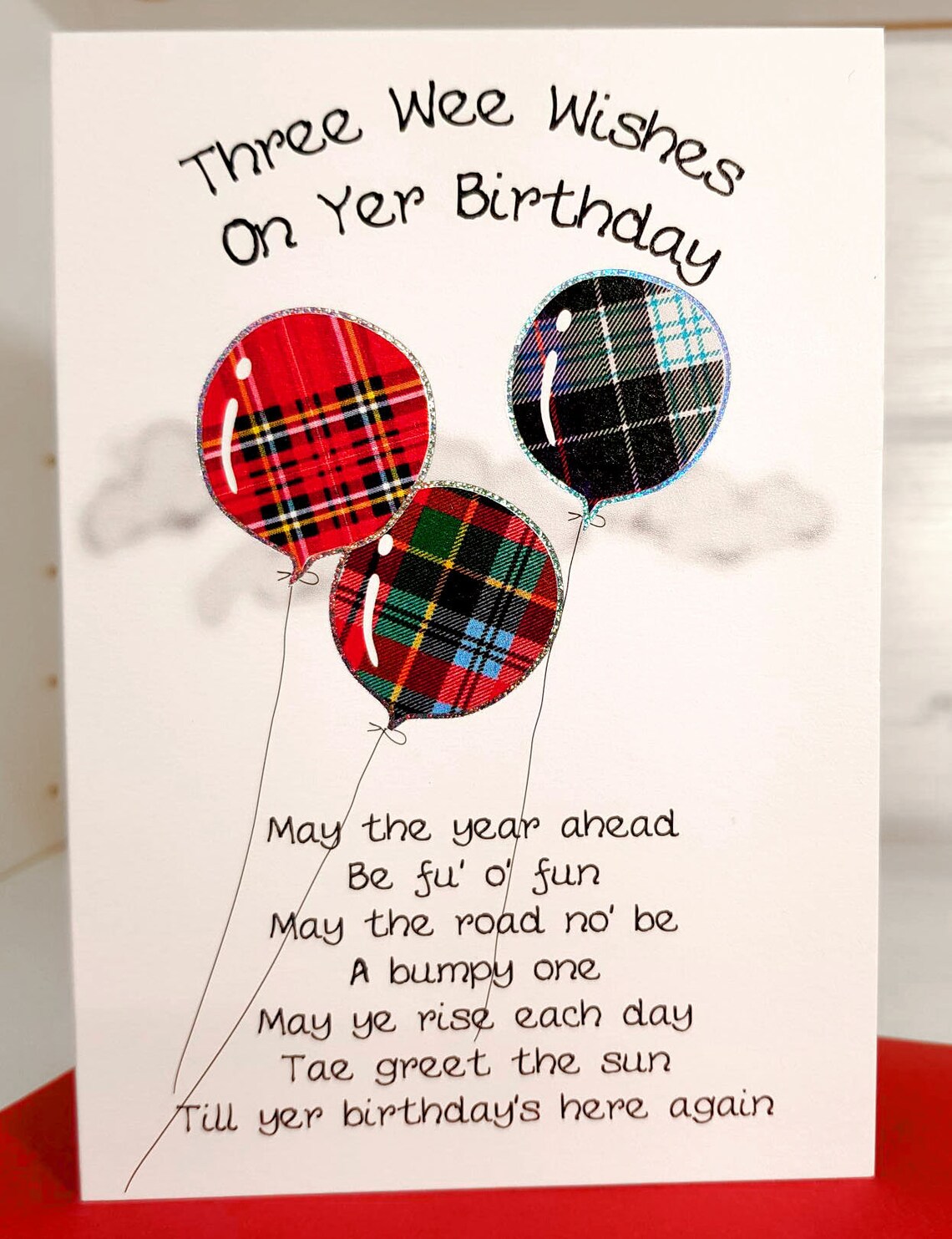 Scottish Birthday Balloons Card WWBD35 - Etsy