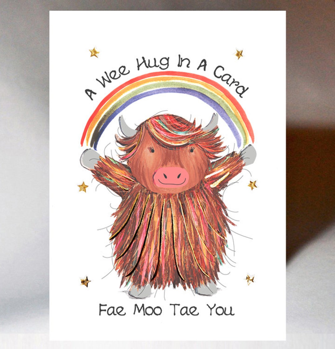 A Hug in A Card Fae Moo Tae You Card JB15 - Etsy