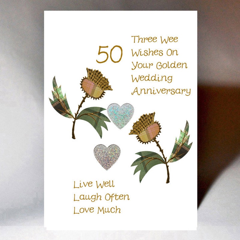Golden Wedding Cards - Etsy UK