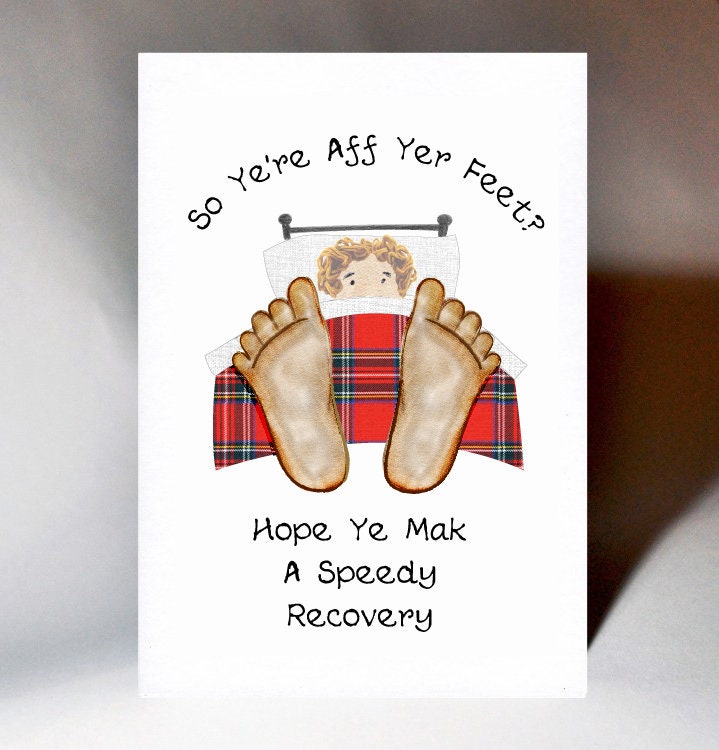 Get Well Soon Feet Card GW05 - Etsy UK
