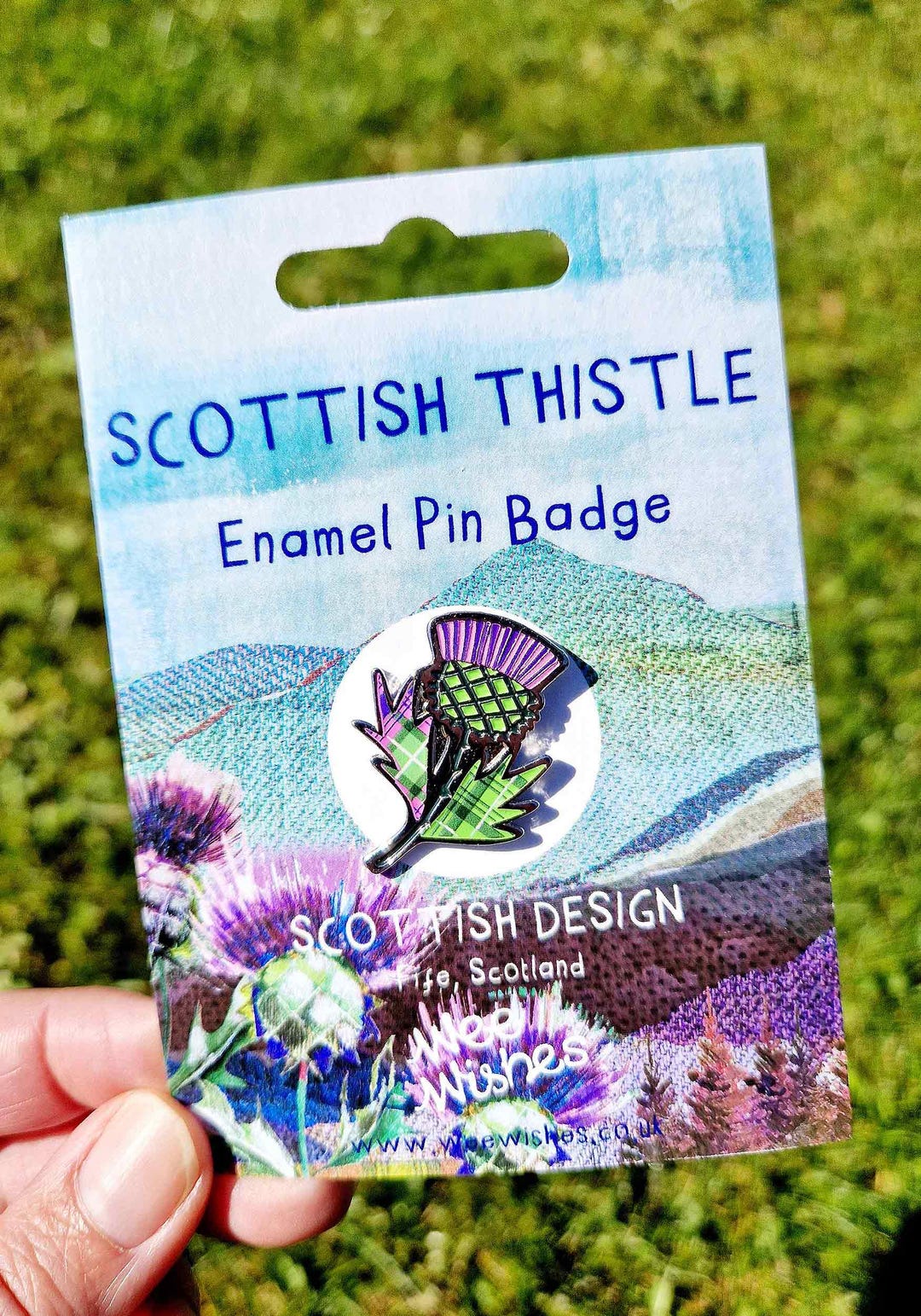 Scottish Thistle Enamel Pin Badge - Etsy