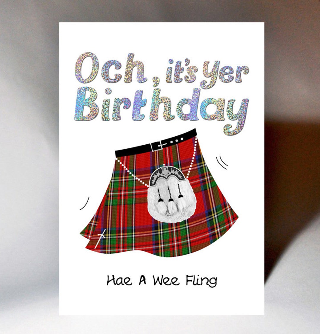 Scottish Birthday Card Kilt WWBD55 - Etsy