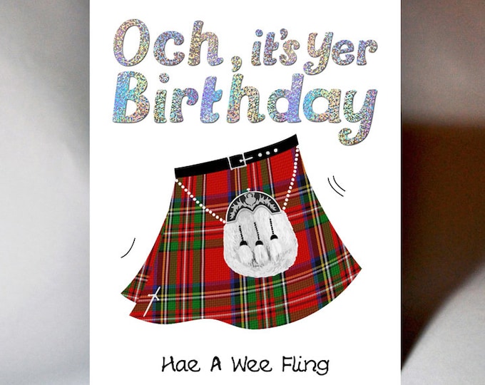 Scottish Birthday Card Kilt WWBD55 - Etsy
