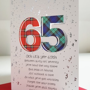 Birthday Special Age 65 Card AGE65 - Etsy