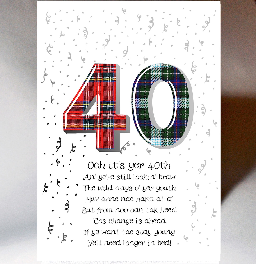 Birthday Special Age 40 Card AGE40 - Etsy