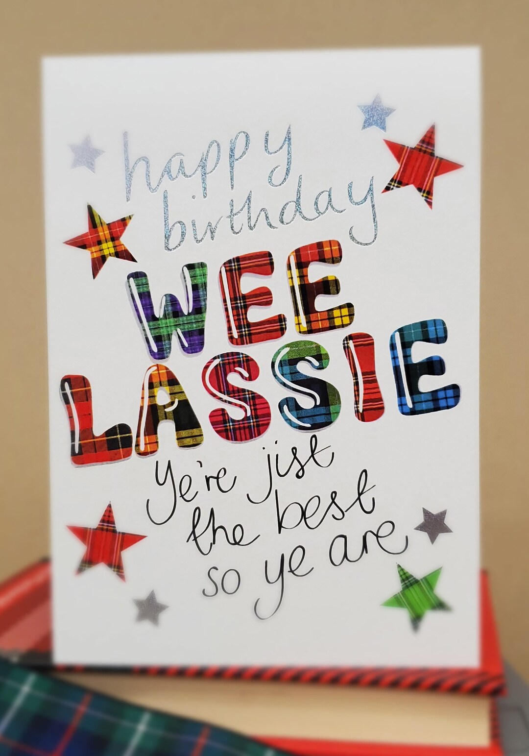 Tartan Words Wee Lassie Birthday Card WWTW47 - Etsy