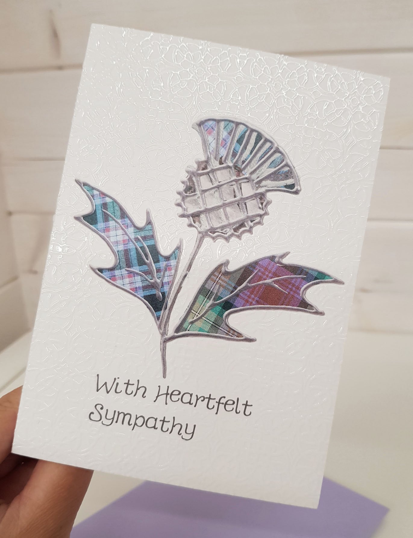 Sympathy Thistle Card WWSY06 - Etsy UK