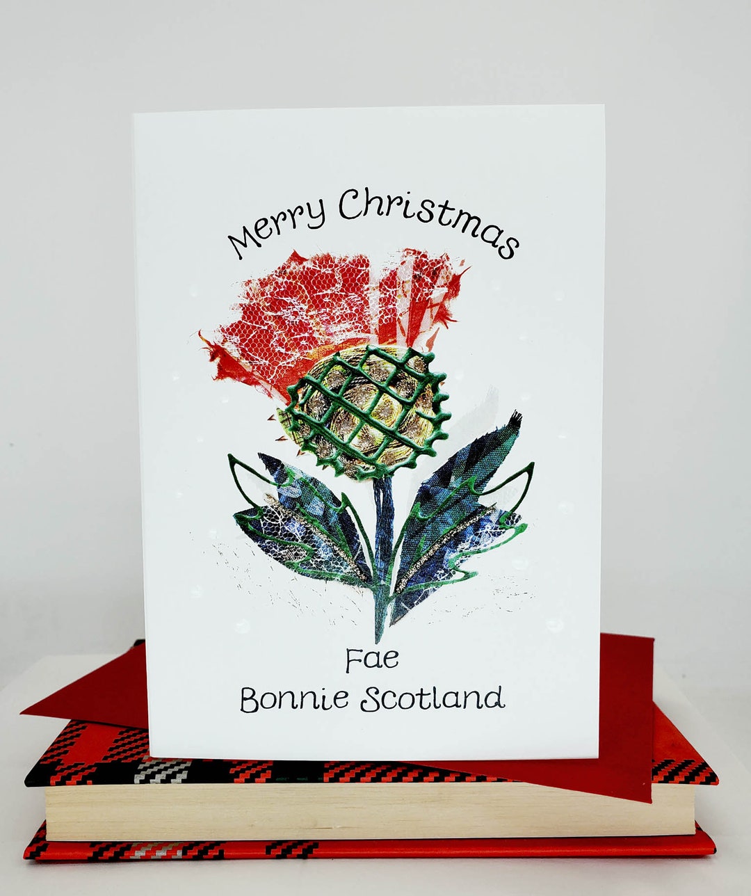 Christmas Scottish Thistle Card WWXM151 - Etsy UK