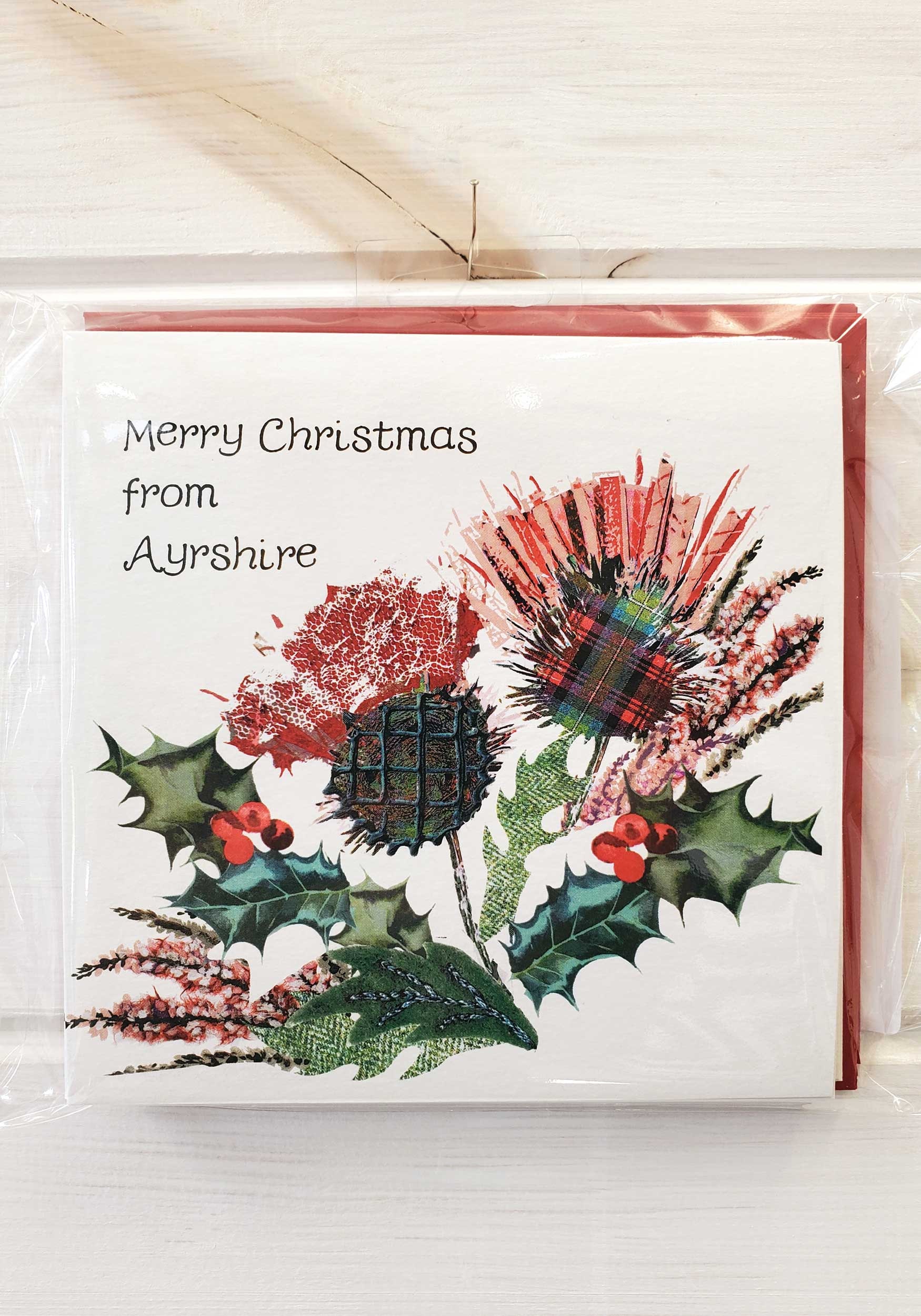 Christmas Thistle 6 Square Notecards and Envelopes XM177 - Etsy