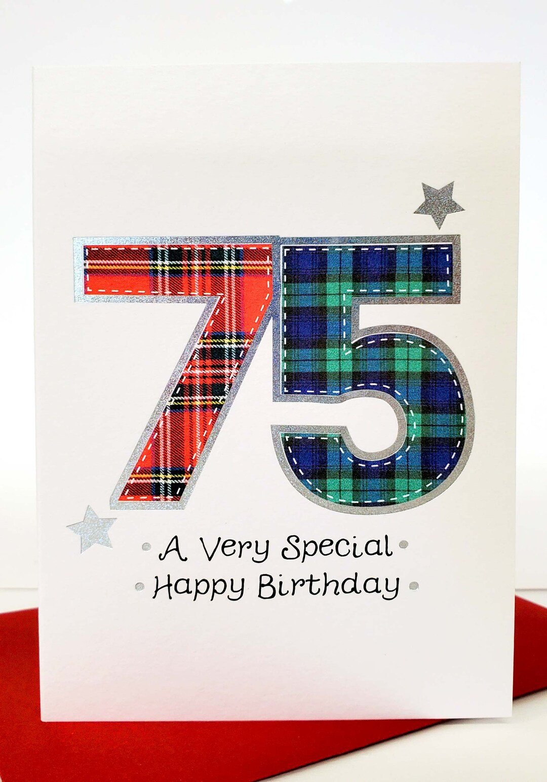Birthday Tartan Number 75 Card WWTN75 - Etsy