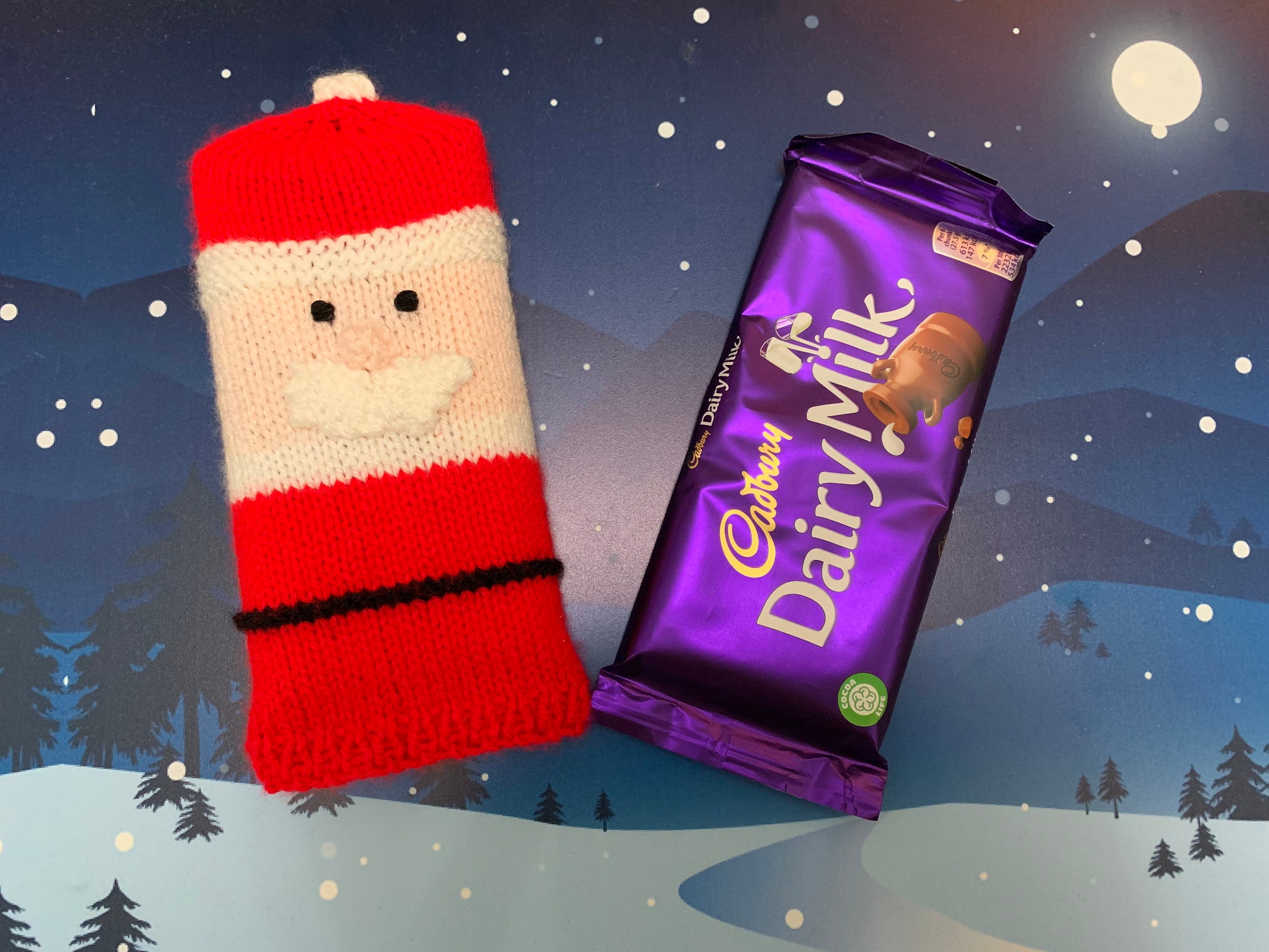 Hand Knitted Chocolate Bar Cover, Christmas Chocolate Cover, Teacher ...