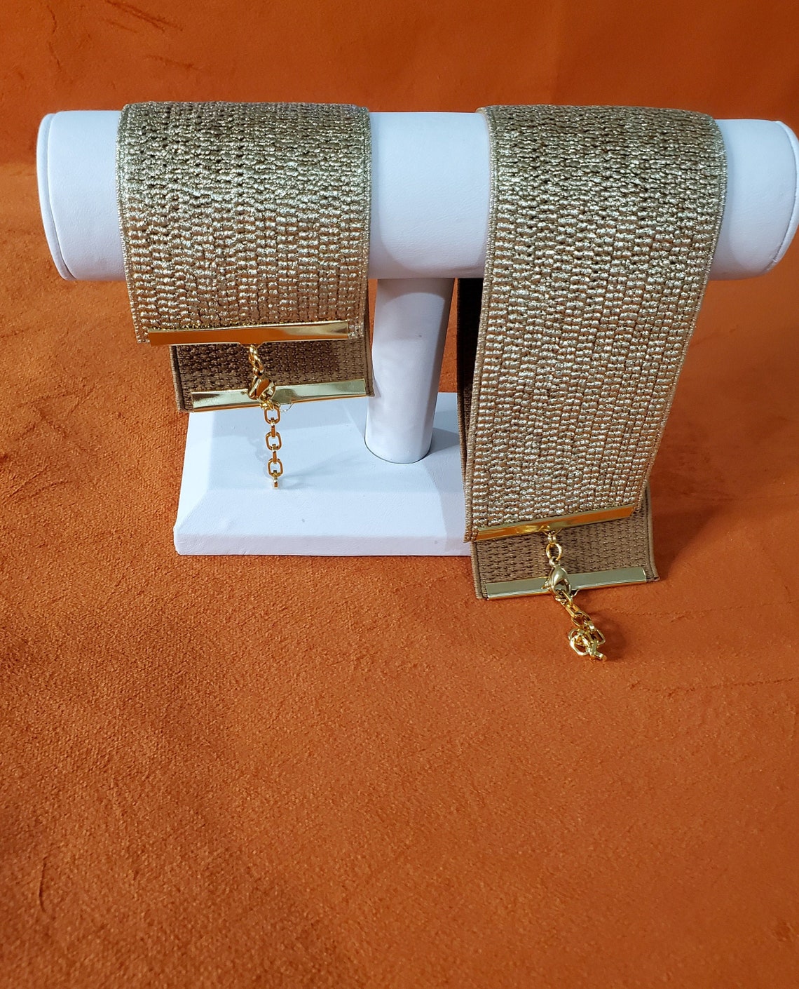 Gold Elastic Choker / Wide Choker / Silver Choke / Gold - Etsy