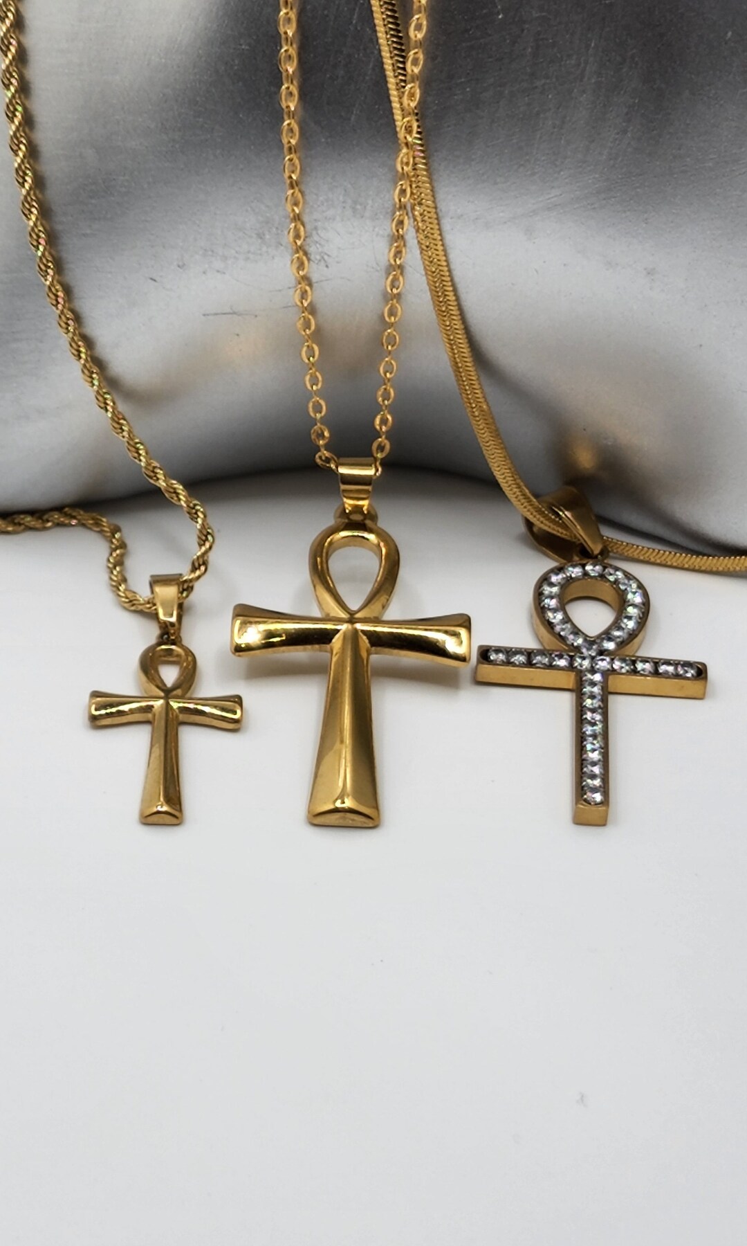 Ankh Necklace / Small Ankh / Gold Ankh / Diamond Ankh / African Cross ...