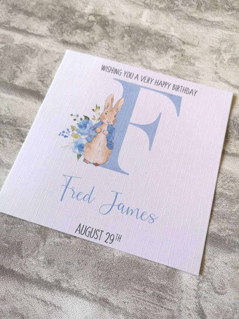 Personalised Peter Rabbit Birthday Card - Etsy UK