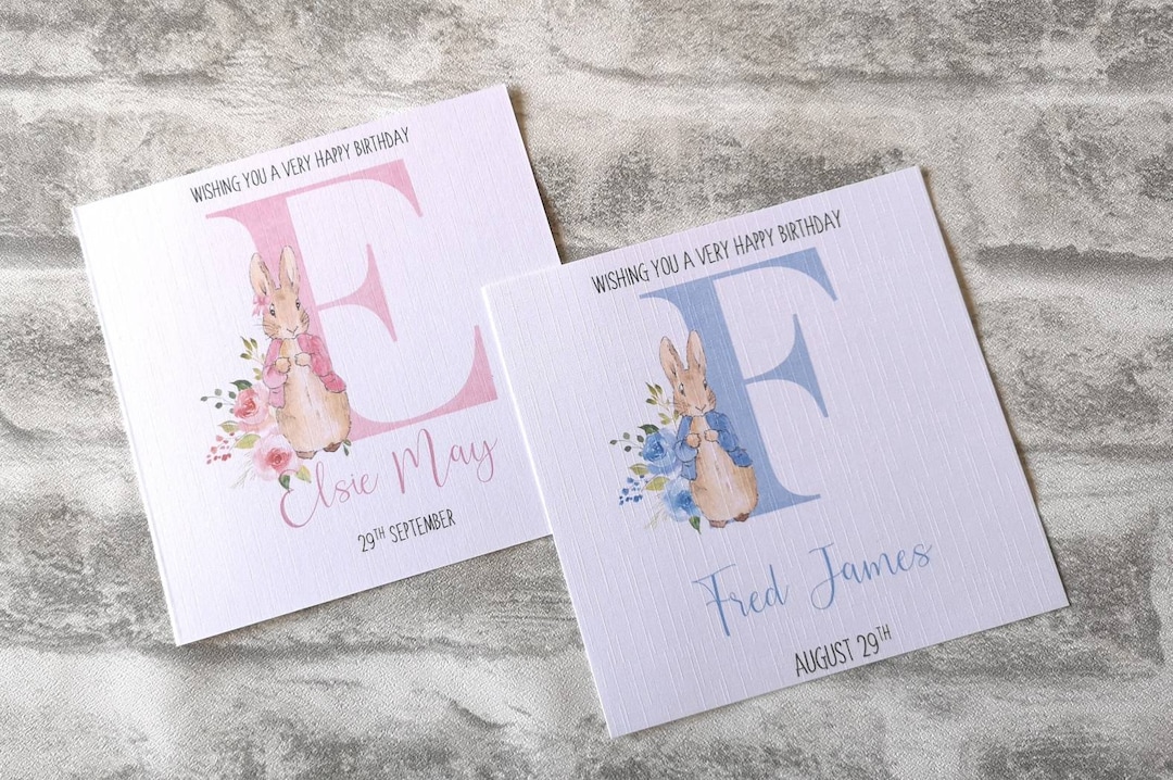 Personalised Peter Rabbit Birthday Card - Etsy UK