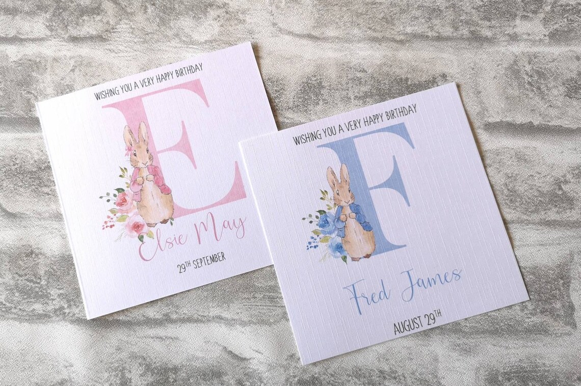 Personalised Peter Rabbit Birthday Card - Etsy UK