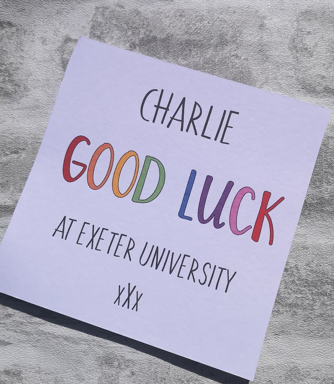 Good Luck at University Card - Etsy